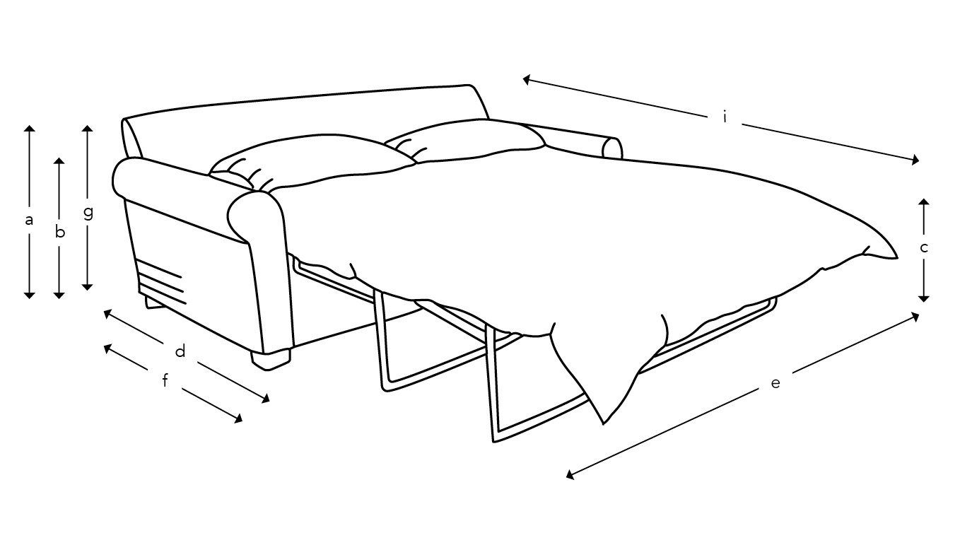 Sofa Bed Dimensions Specifications | Baci Living Room