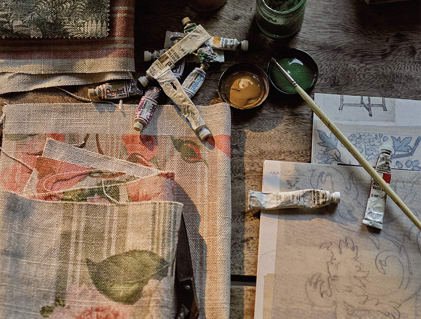 RHS Botanicals on Velvet - Ferns Toile | Forest | Velvet | RHS / S&S ...