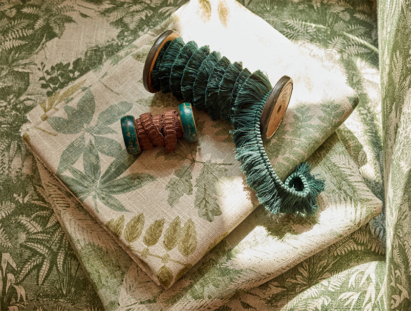 RHS Botanicals - Foliage | Spring Green | Linen Blend | S&S Exclusives ...