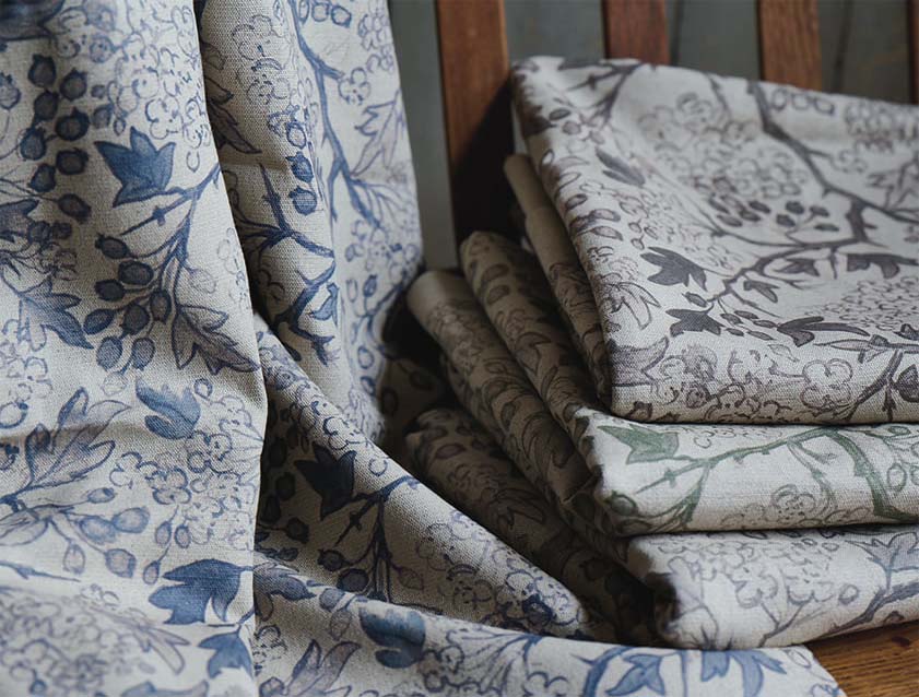 RHS Collection - Gertrude Jekyll Linen Cotton Blend | Brown | Fabric ...