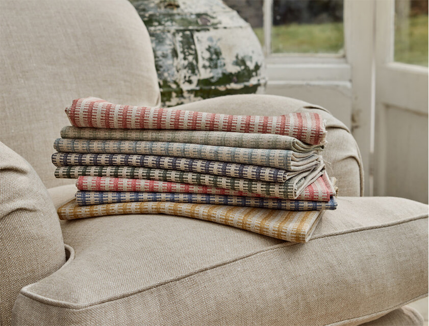 Stockport Stripe | Hunter | Linen Blend | S&S Exclusives | Sofas & Stuff