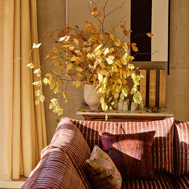 V&A Threads of India Opulent Velvets - Ikat Mirage | Burnt Umber ...