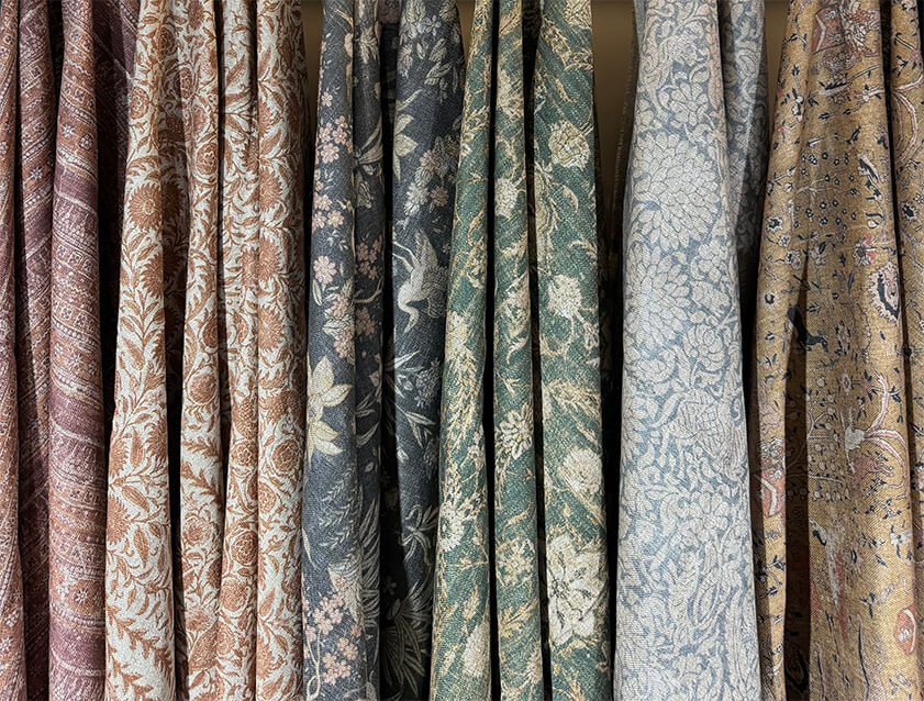 V&A Threads of India - Mughal Arbour | Hunter | Fabric | 67% Viscose 33 ...