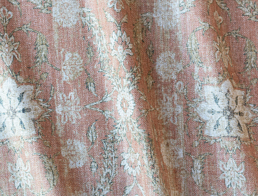 V&A Threads of India - Regal Arabesque | Flame | Fabric | 67% Viscose ...