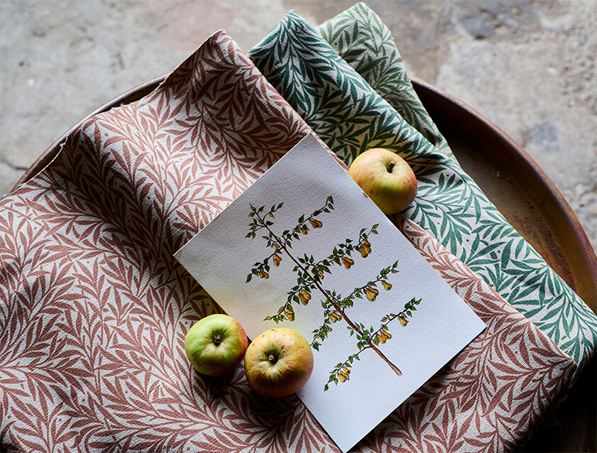 V&A Drawn From Nature Willow Navy Upholstery Fabric | Sofas & Stuff